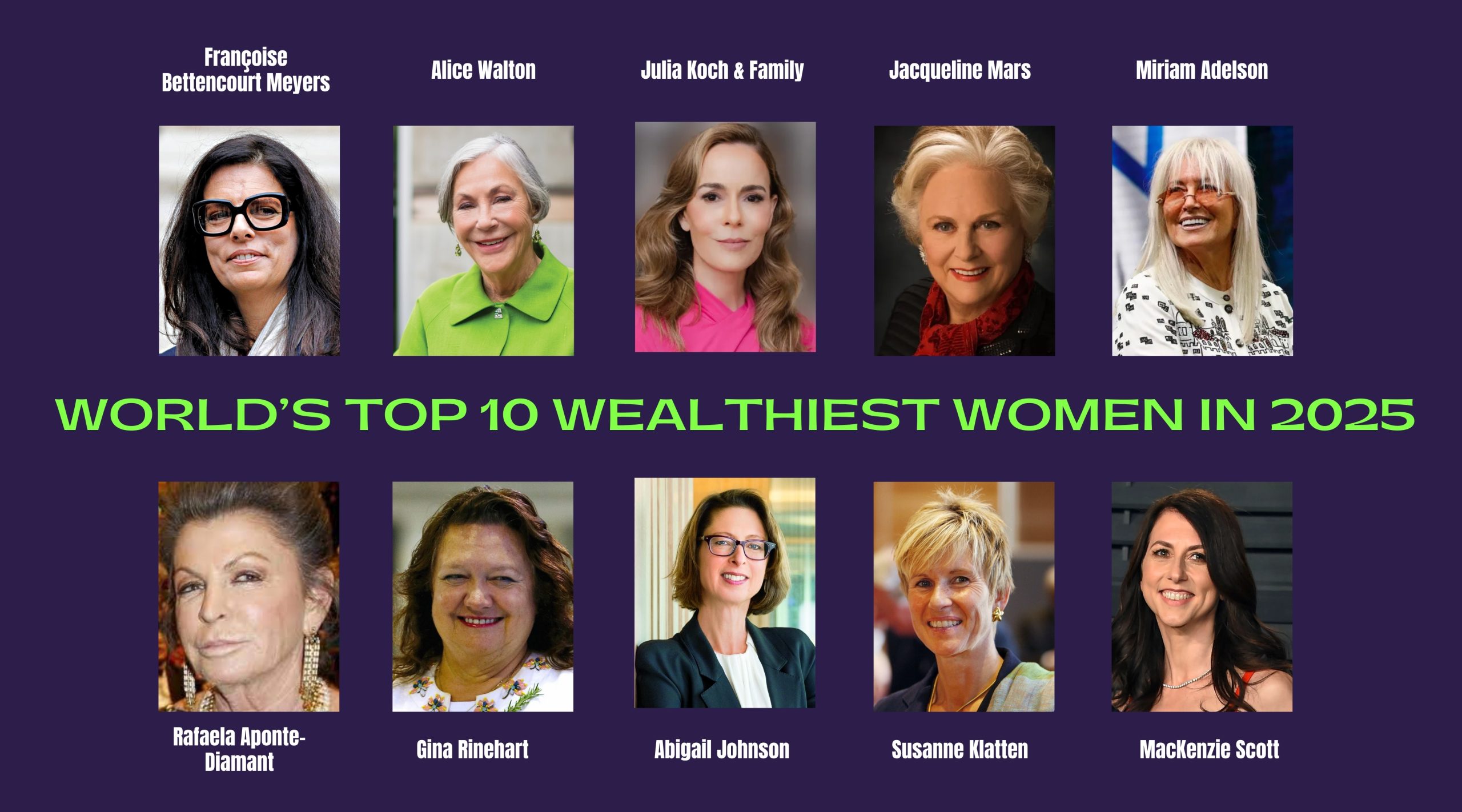 World’s Top 10 Wealthiest Women in 2025— Businesses, Net Worth and ...